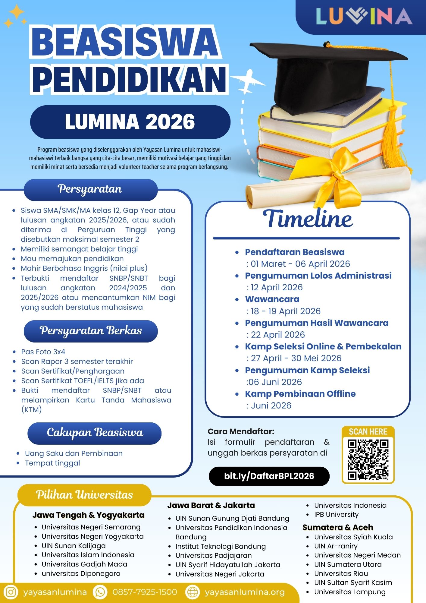 BEASISWA PENDIDIKAN LUMINA 2026: Saatnya Kamu Tumbuh, Menginspirasi ...